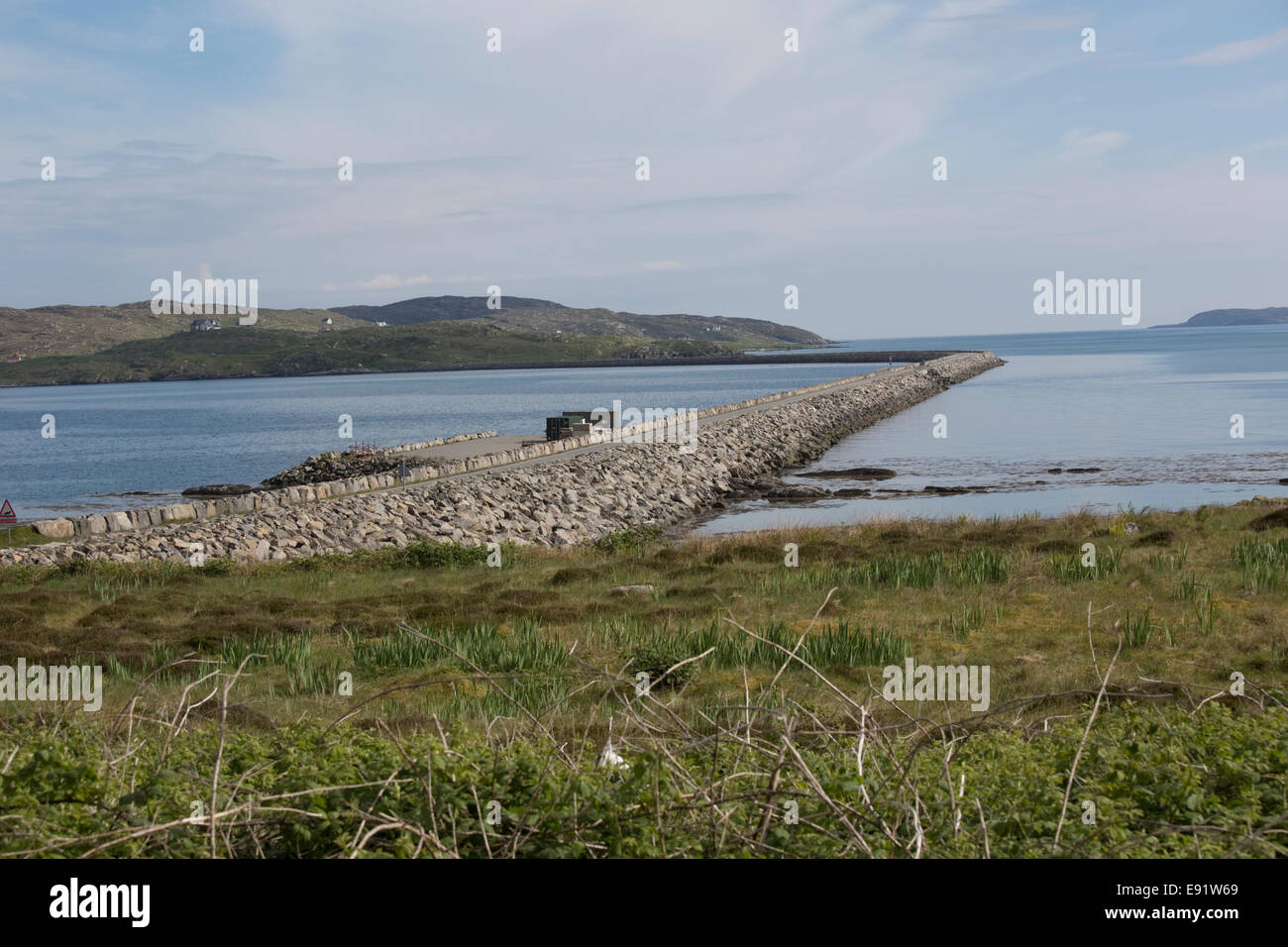 Eriskay Causeway connecting Eriskay to South Uist Outer Hebrides ...