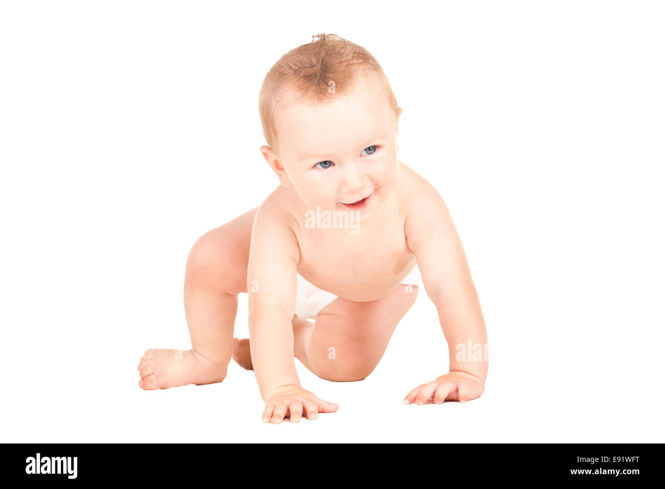 Picture of a crawling baby Stock Photo - Alamy
