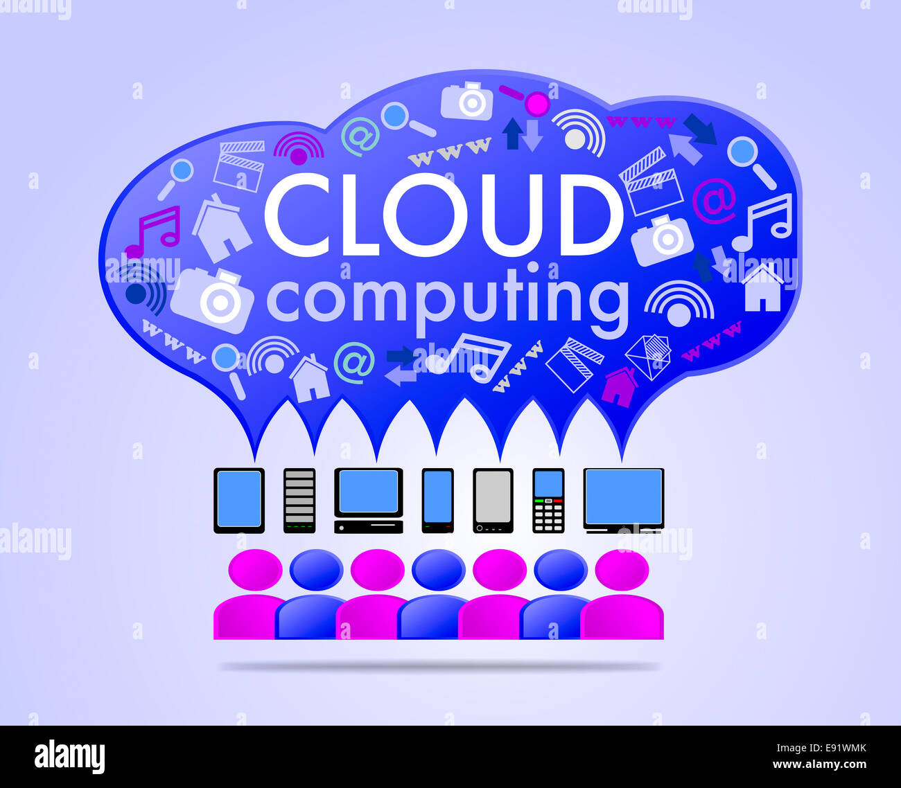 Cloud computing concept illustration Stock Photo - Alamy