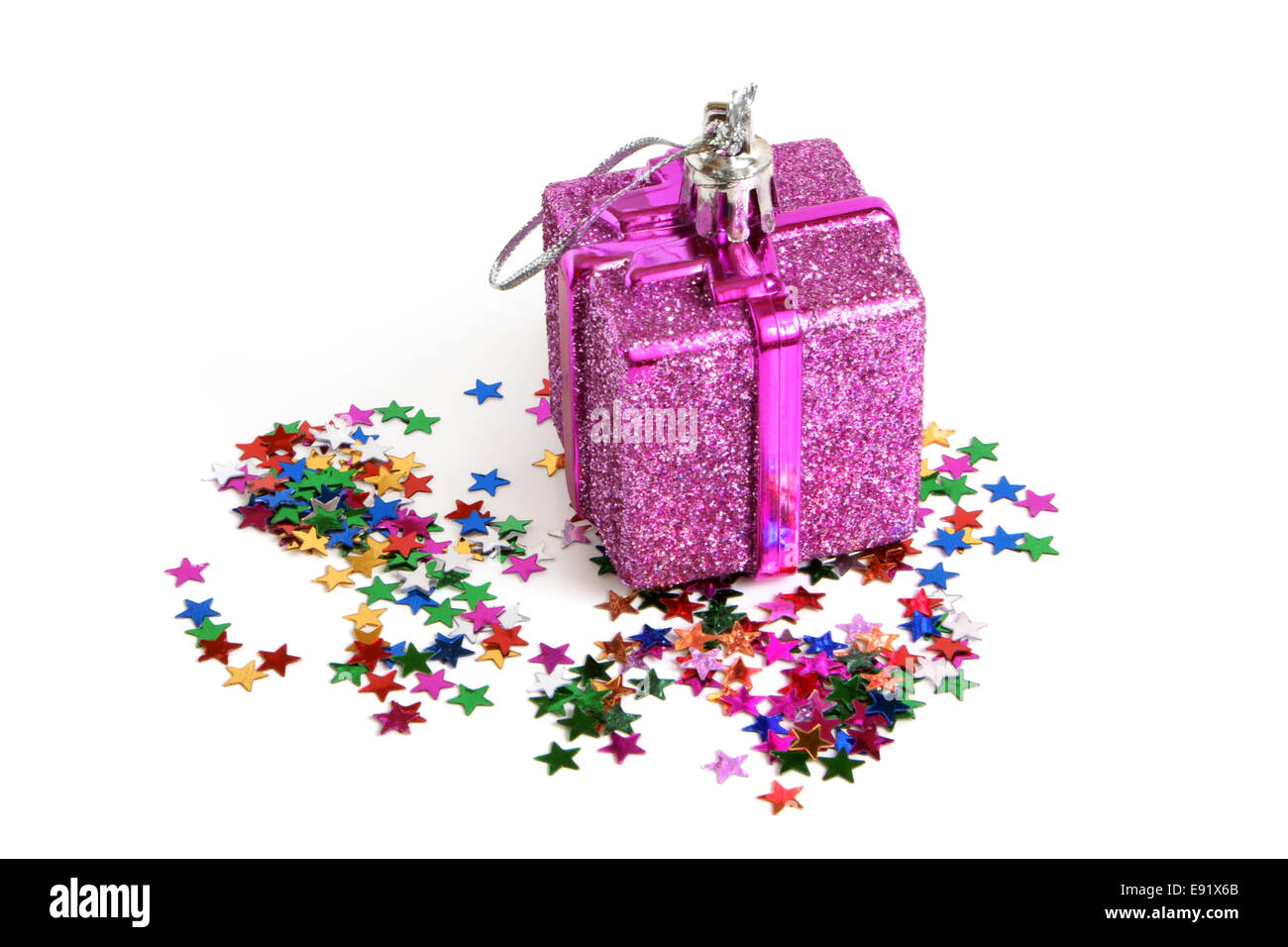 Golden star confetti Cut Out Stock Images & Pictures - Alamy