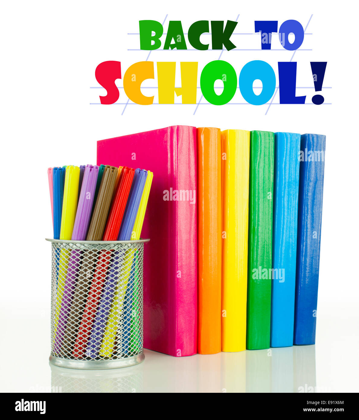 Row of colourful books hi-res stock photography and images - Alamy