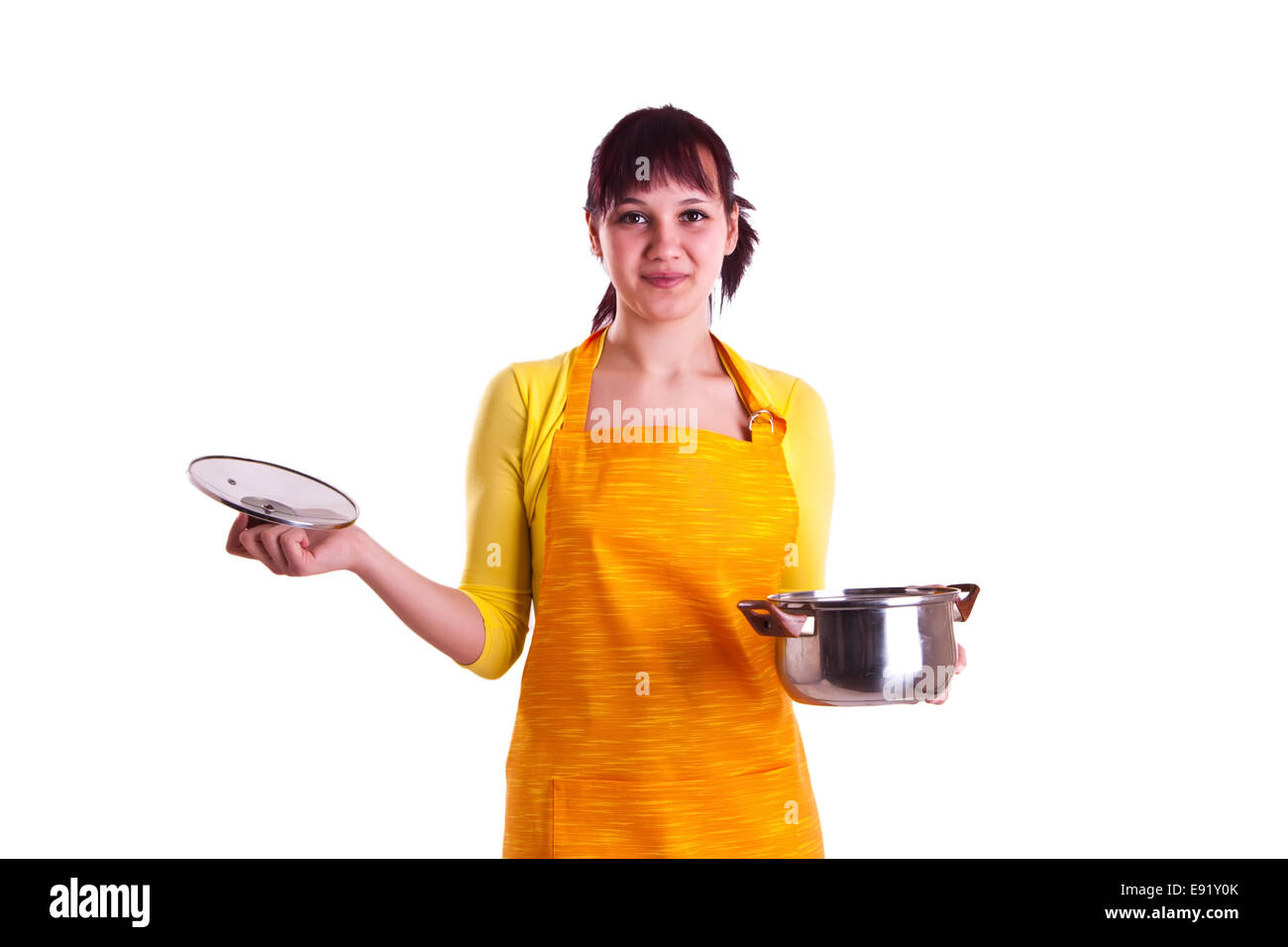 woman holding pot in hands Stock Photo - Alamy