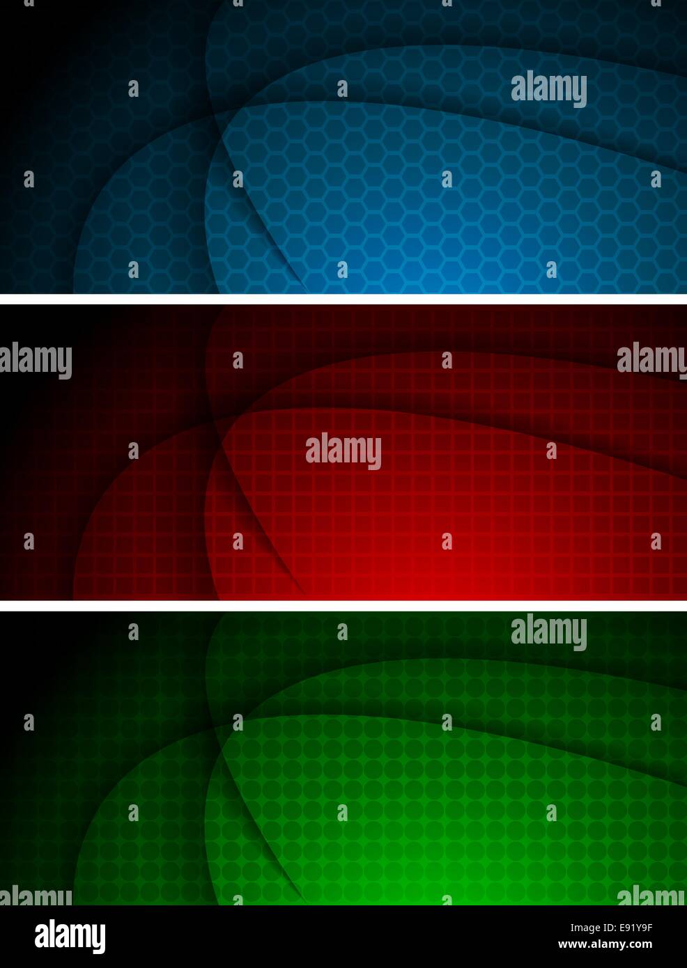 Set of beautiful banners with a different texture Stock Photo - Alamy
