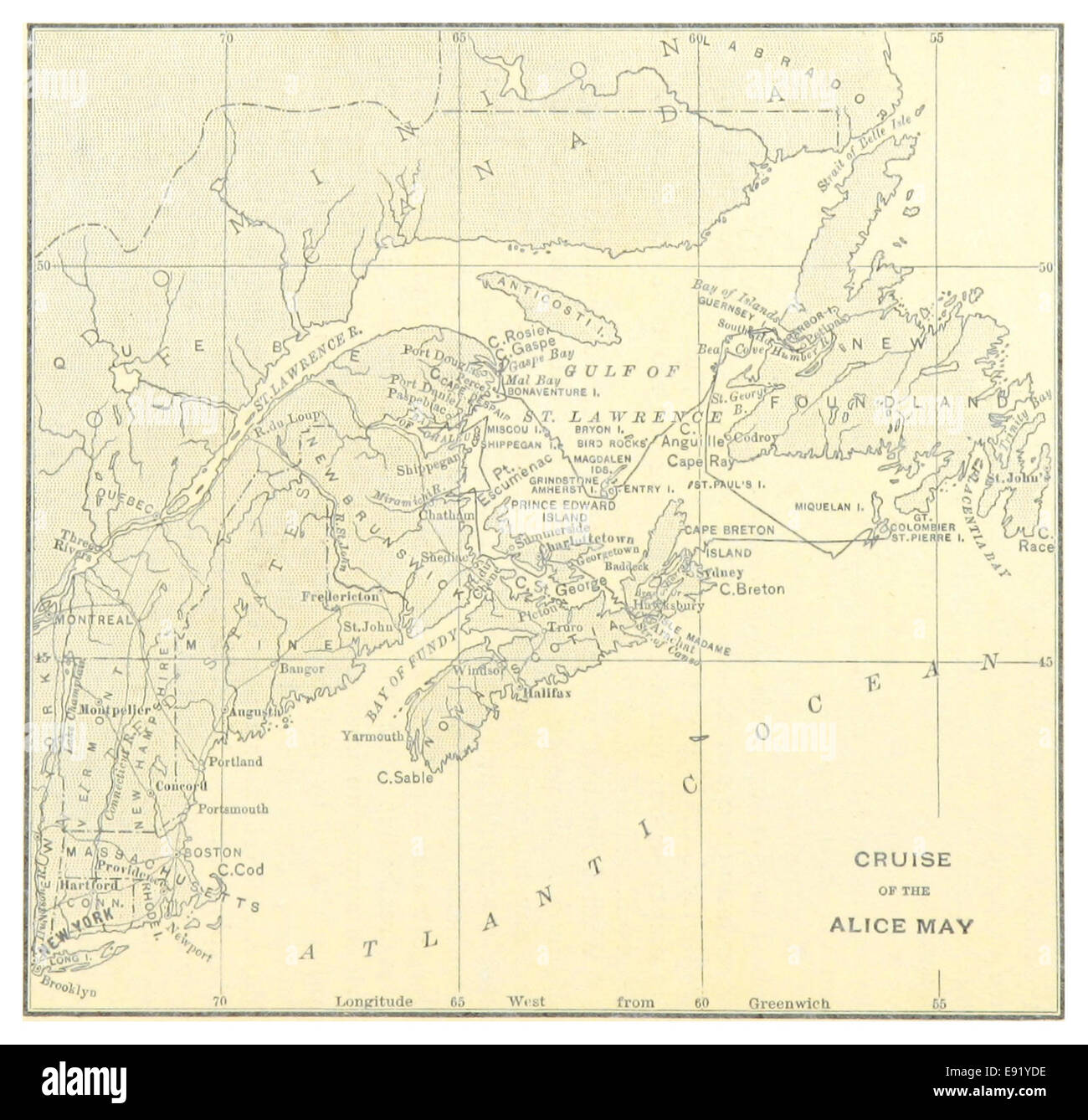 Map of alice Cut Out Stock Images & Pictures - Alamy