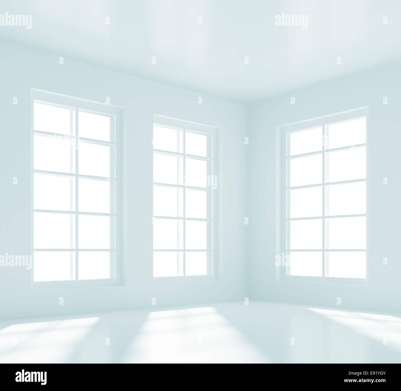 Empty White Room Stock Photo - Alamy