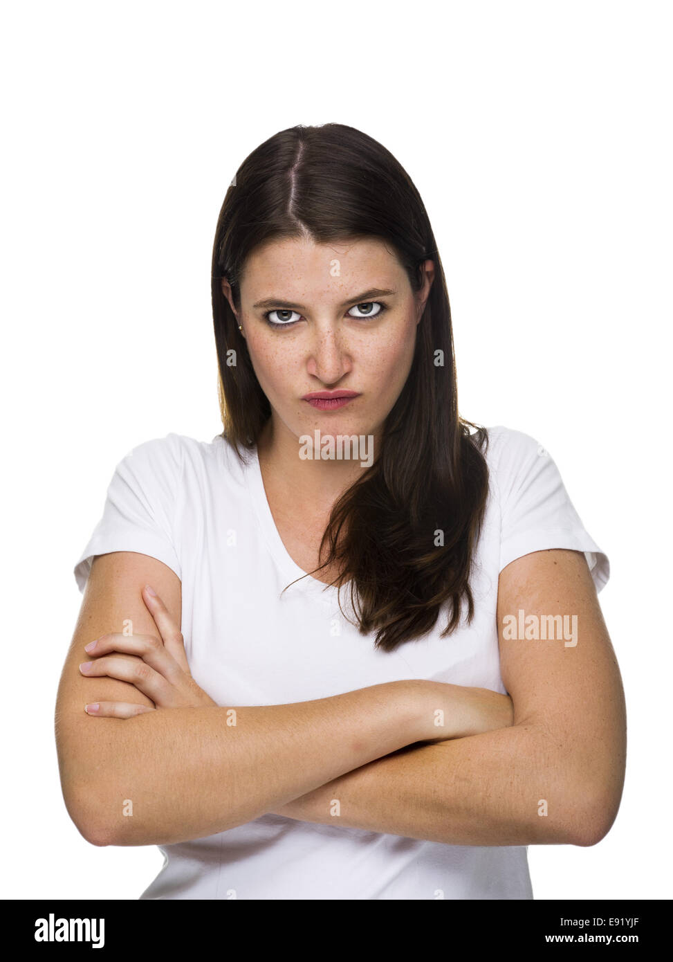 Young woman is angry Stock Photo - Alamy