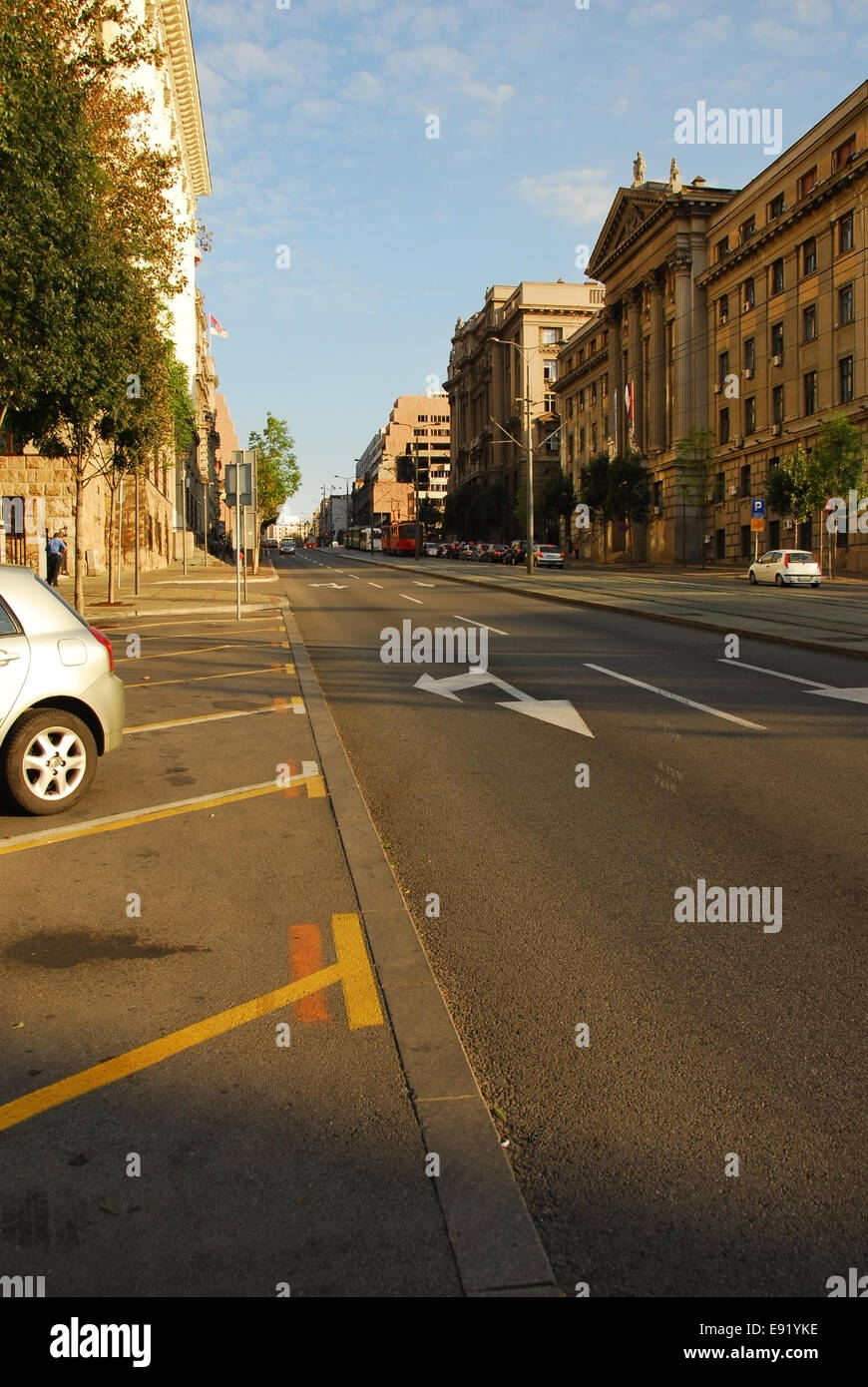 Road sign belgrade serbia hi-res stock photography and images - Alamy