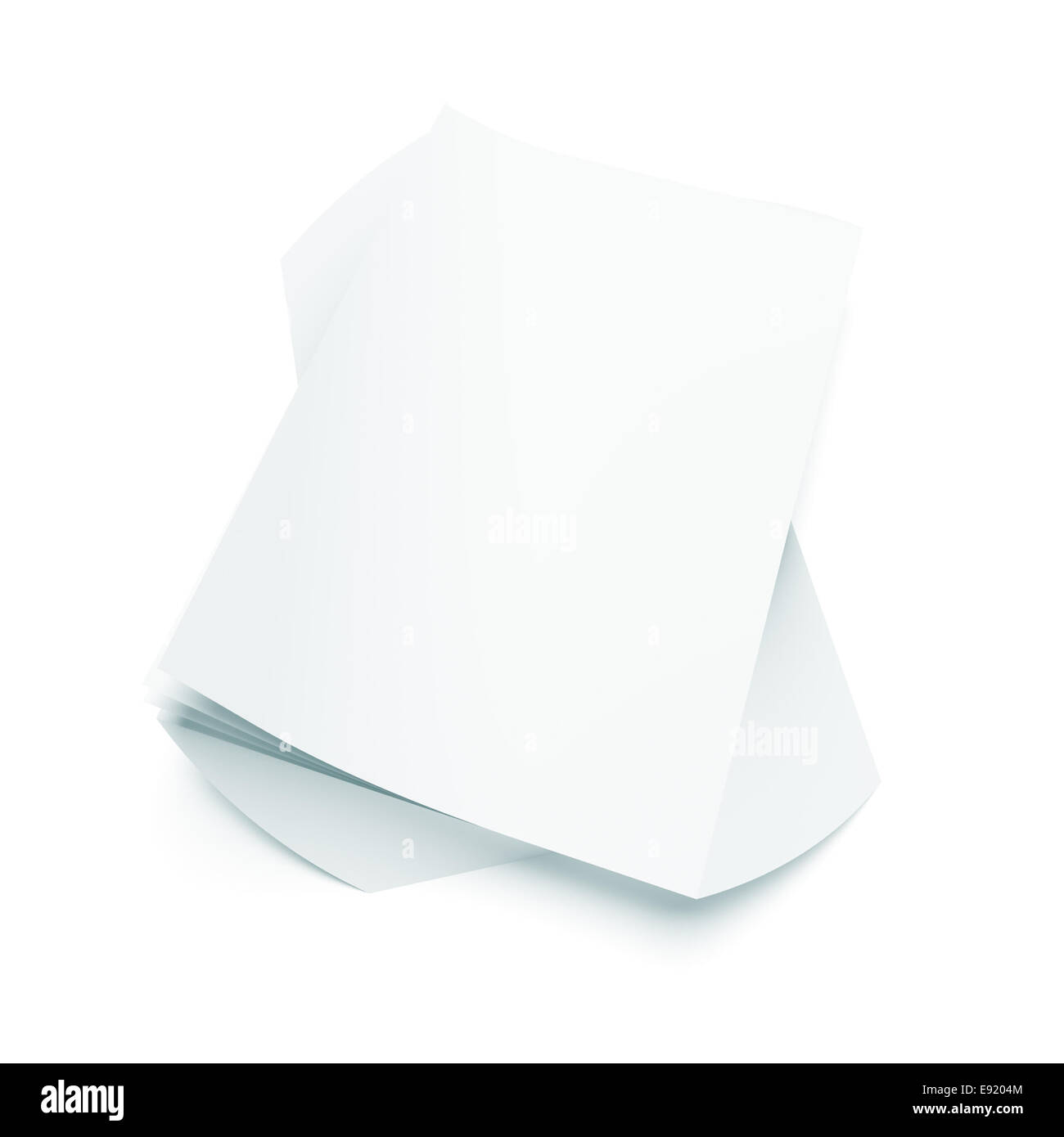 Isolated Paper Stack Stock Photo - Alamy