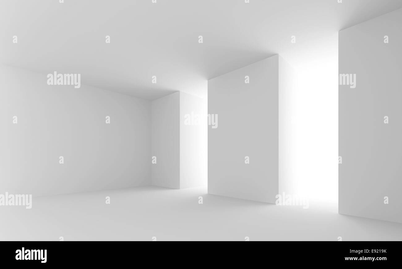 Open concept floor interior home Black and White Stock Photos & Images ...