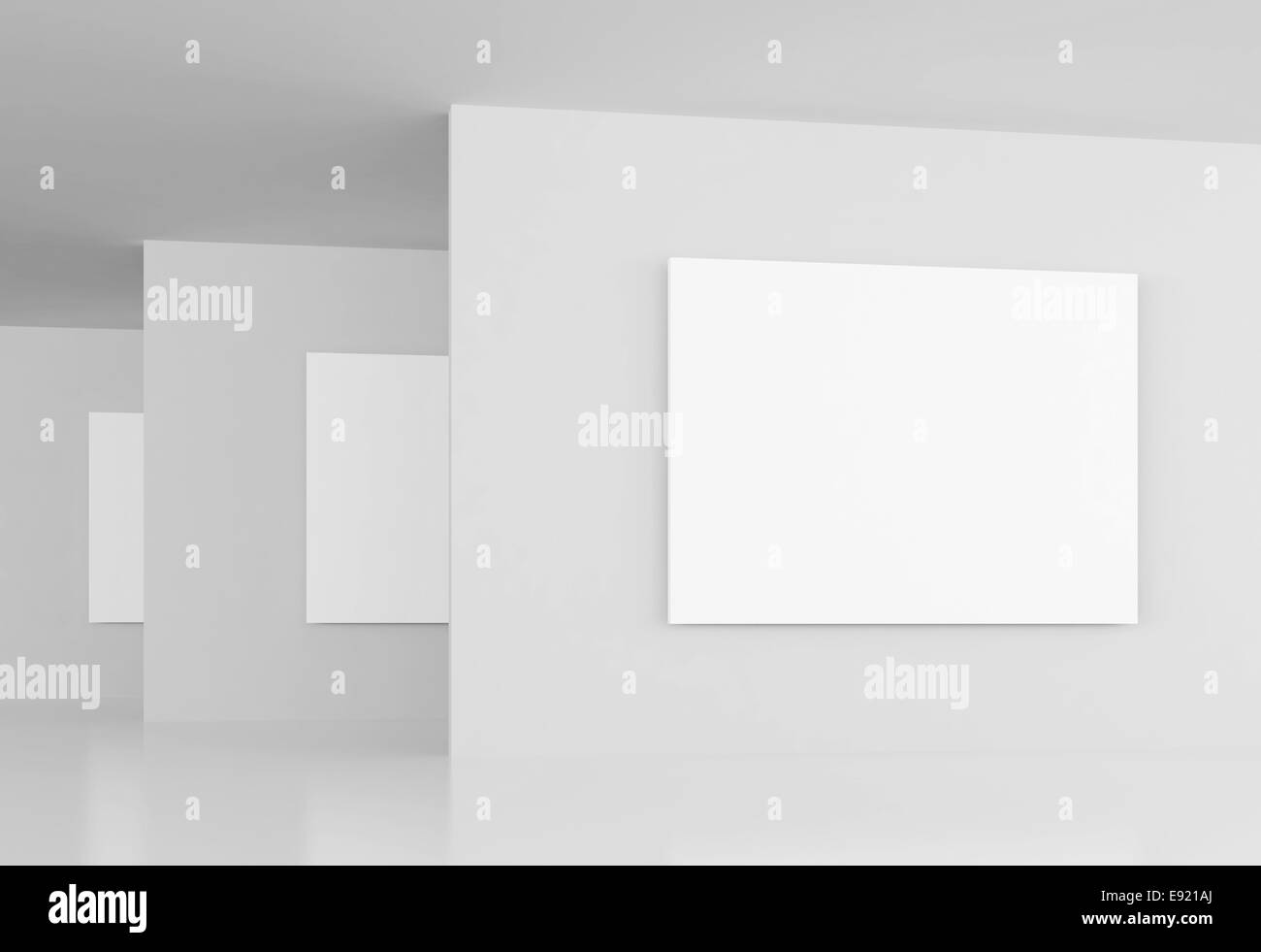 Art gallery interior view Black and White Stock Photos & Images - Alamy