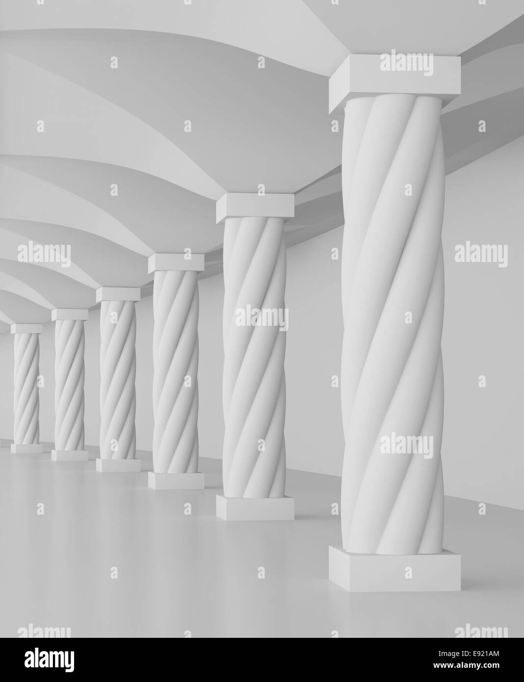 Vertical architecture inside hall arc hi-res stock photography and ...