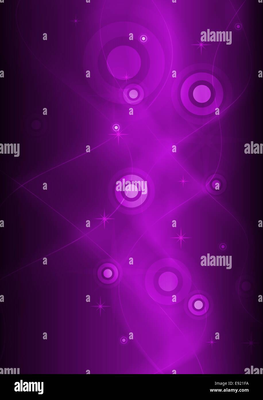 Violet abstraction with circles, stars and Stock Photo - Alamy