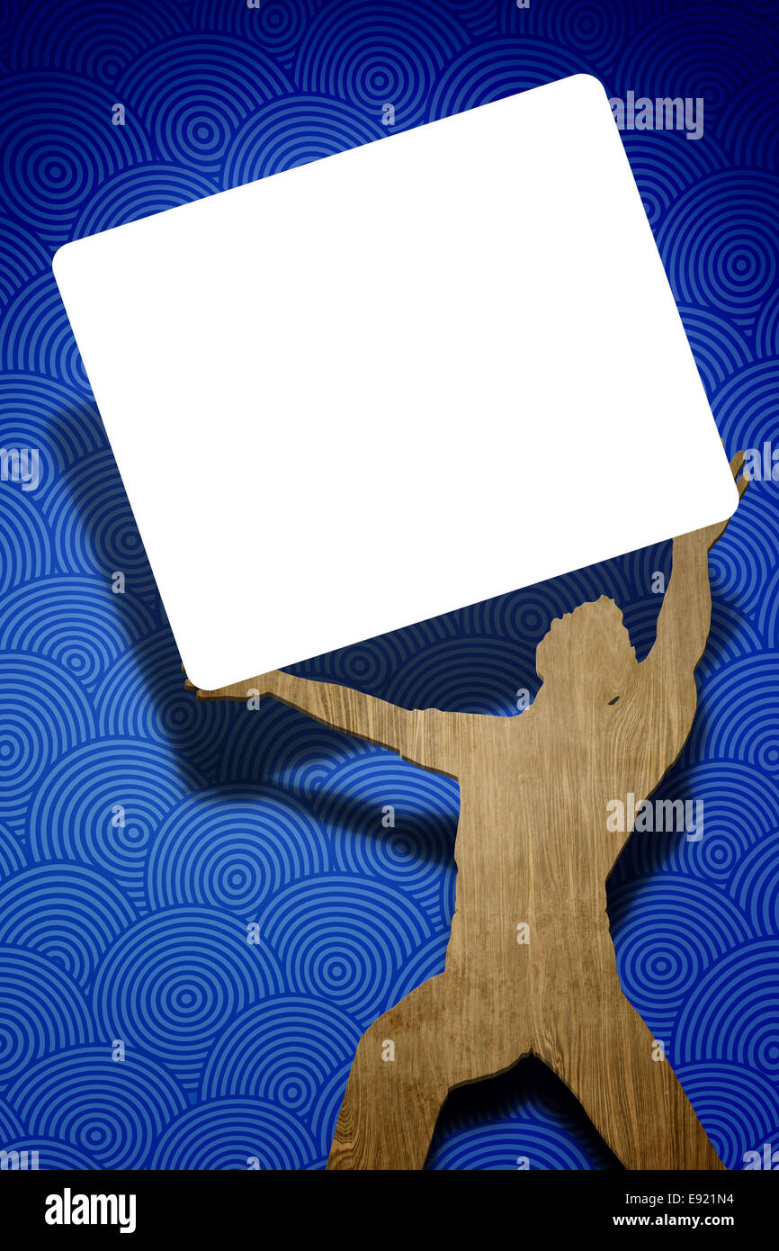 man holding white shield Stock Photo - Alamy