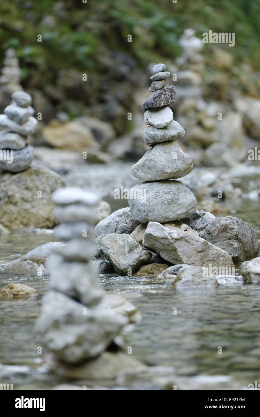 Small Stone Towers Stock Photo - Alamy