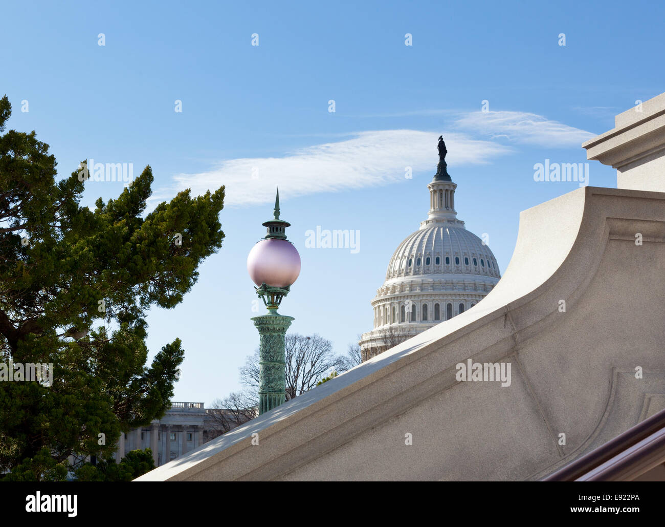 Dome of Capitol Washington DC with sky Stock Photo - Alamy