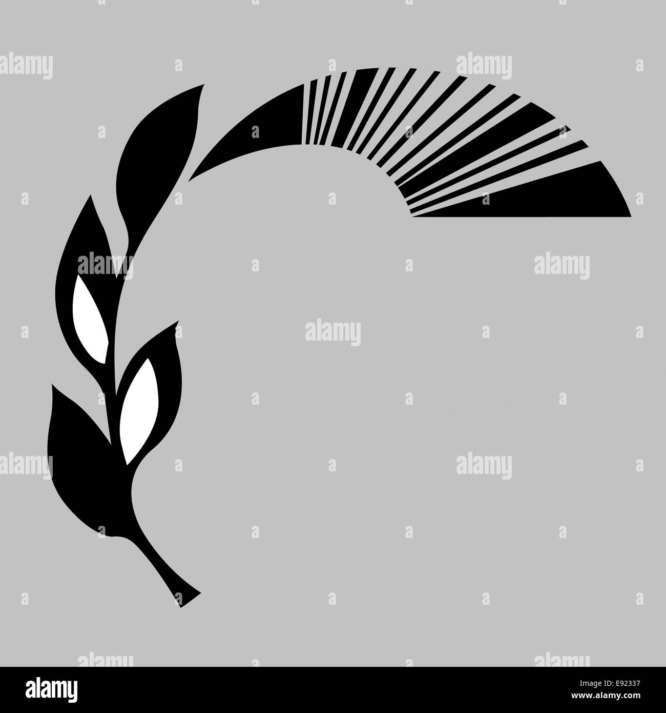 abstract symbol on gray background Stock Photo - Alamy
