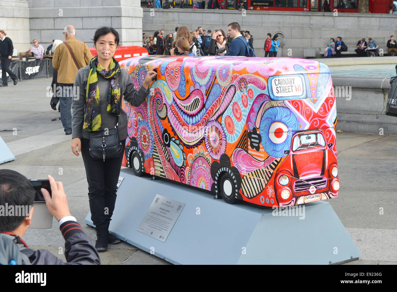 Trafalgar Square, London, UK. 17th October 2014. Sixty New Routemaster ...