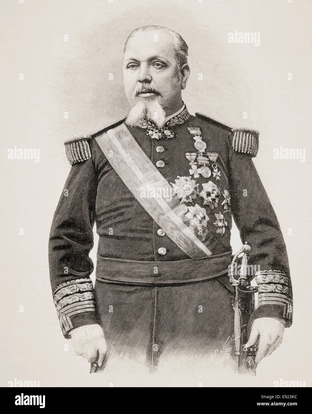 Portrait spanish military officer governor general cuba 19th nineteenth ...