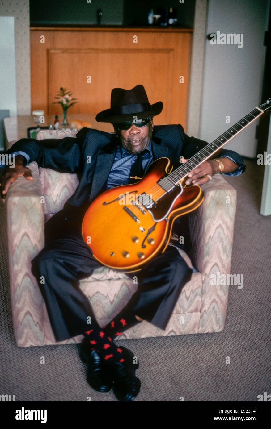 NEW ORLEANS, LA – MAY 1: Blues musician John Lee Hooker plays at the ...