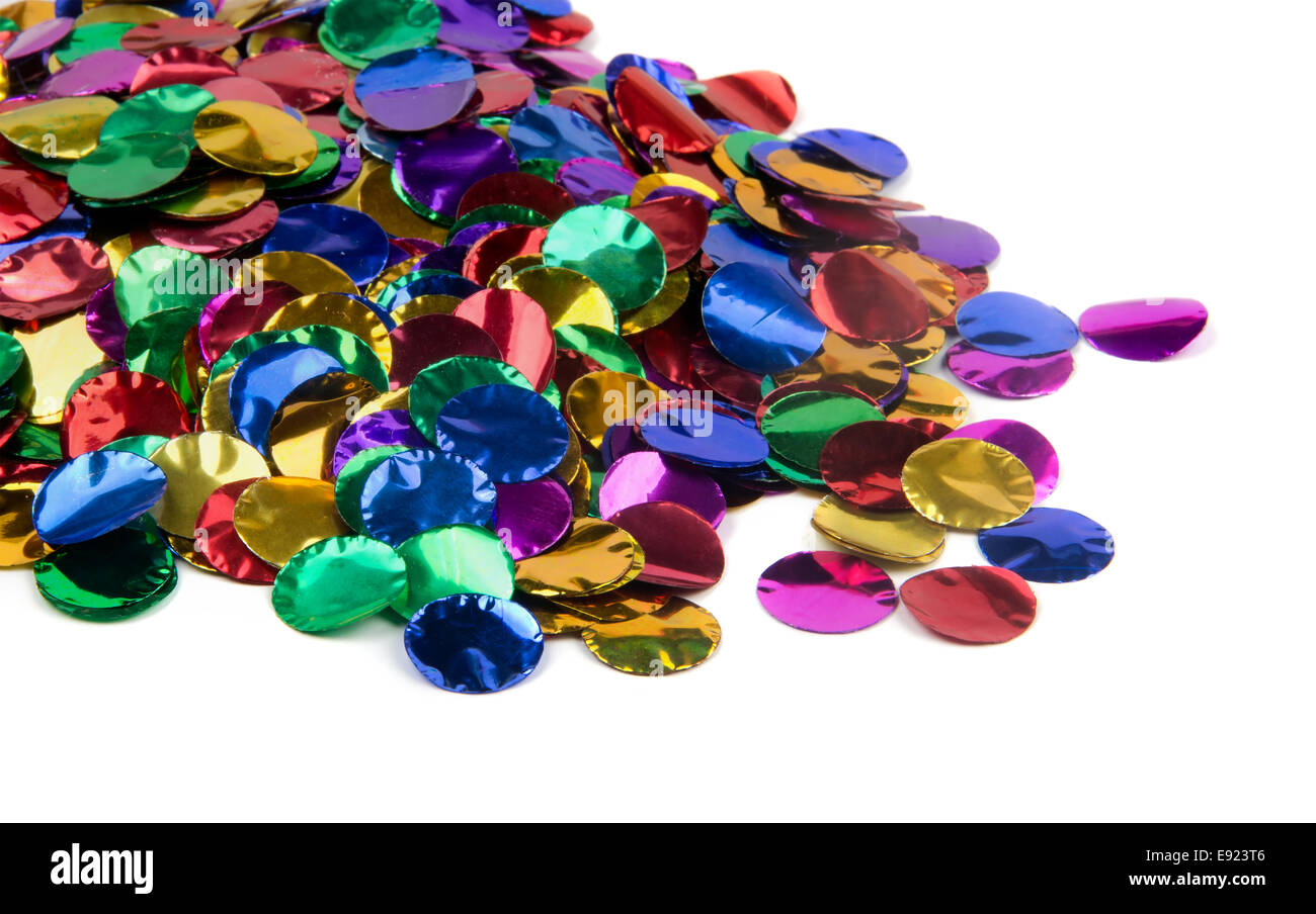 Shiny purple confetti falling hi-res stock photography and images - Alamy