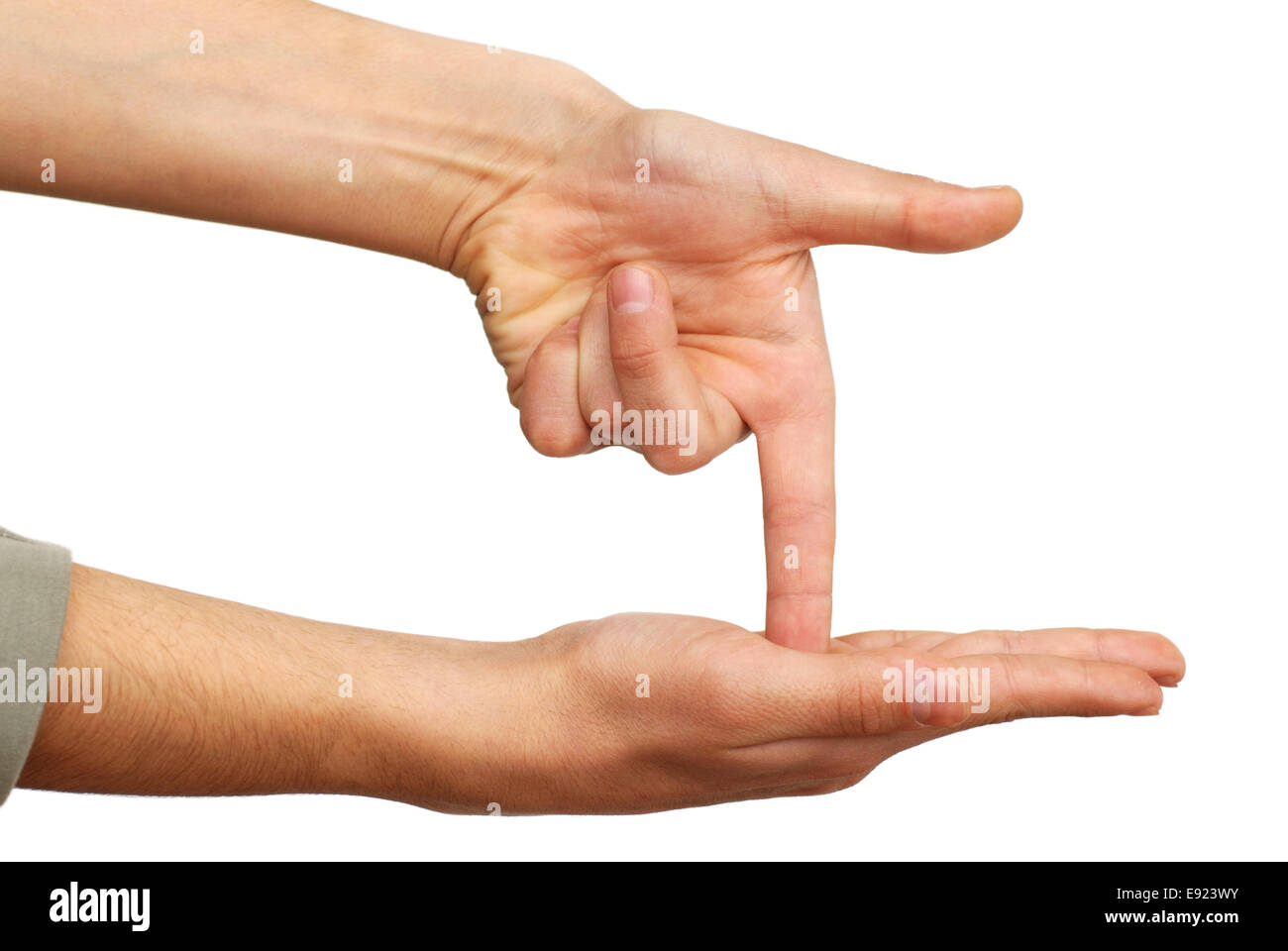 Child pointing down isolated hi-res stock photography and images - Alamy