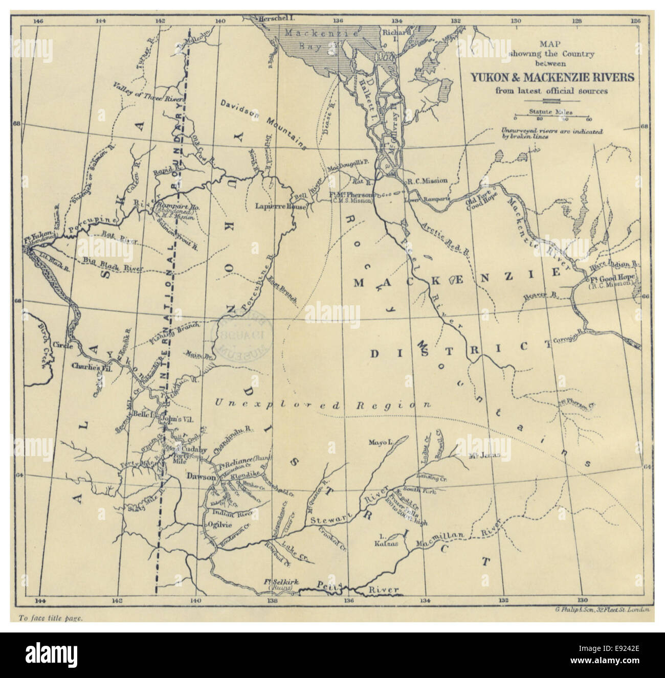 This 1898 illustration presents the Yukon and Mackenzie Rivers ...