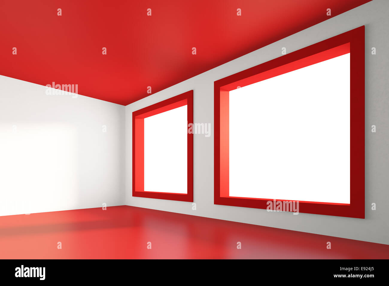 Empty Red Room Stock Photo - Alamy