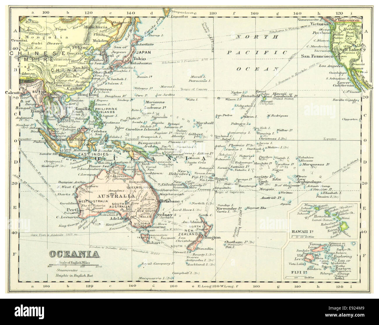 Oceania map hi-res stock photography and images - Alamy