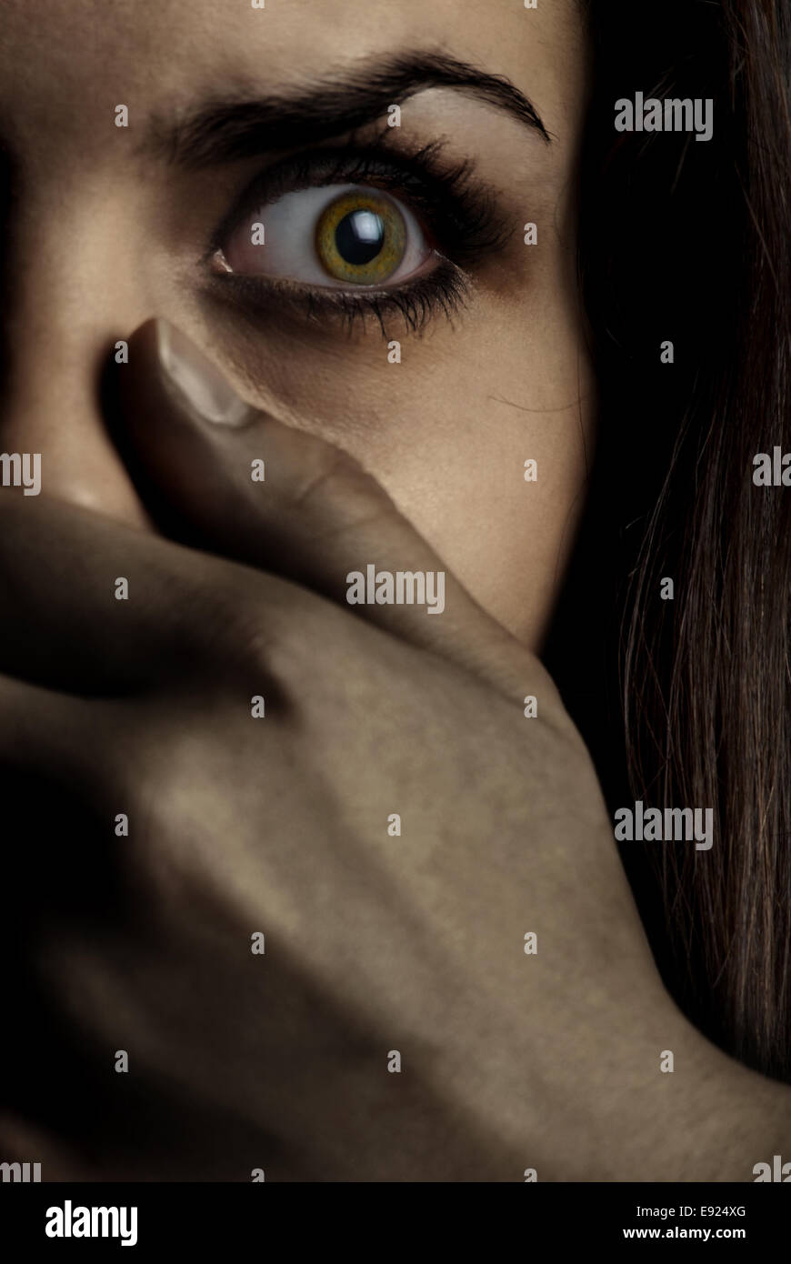 Monster and victim Stock Photo - Alamy