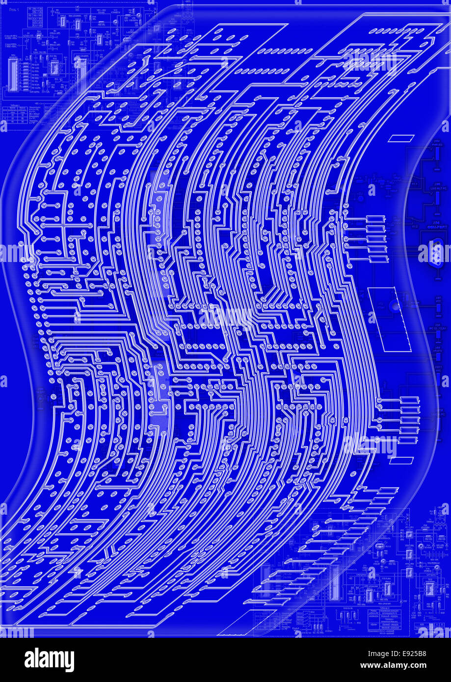 blueprint circuit board Stock Photo - Alamy