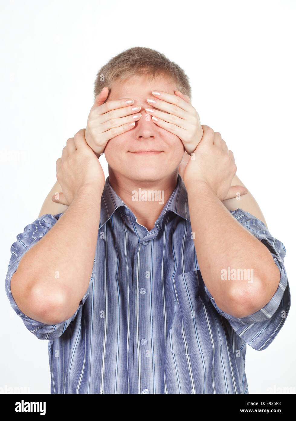 girl covering the eyes Stock Photo - Alamy