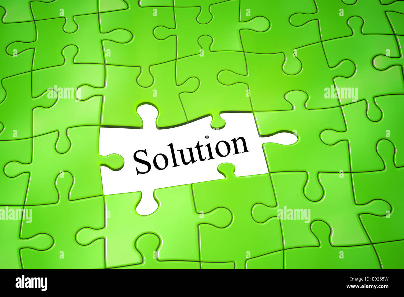 jigsaw puzzle solution Stock Photo - Alamy