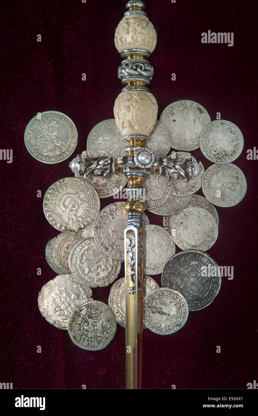 old silver coins Stock Photo - Alamy