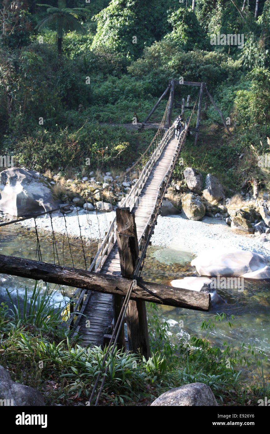 wooden bridge Burma Stock Photo - Alamy