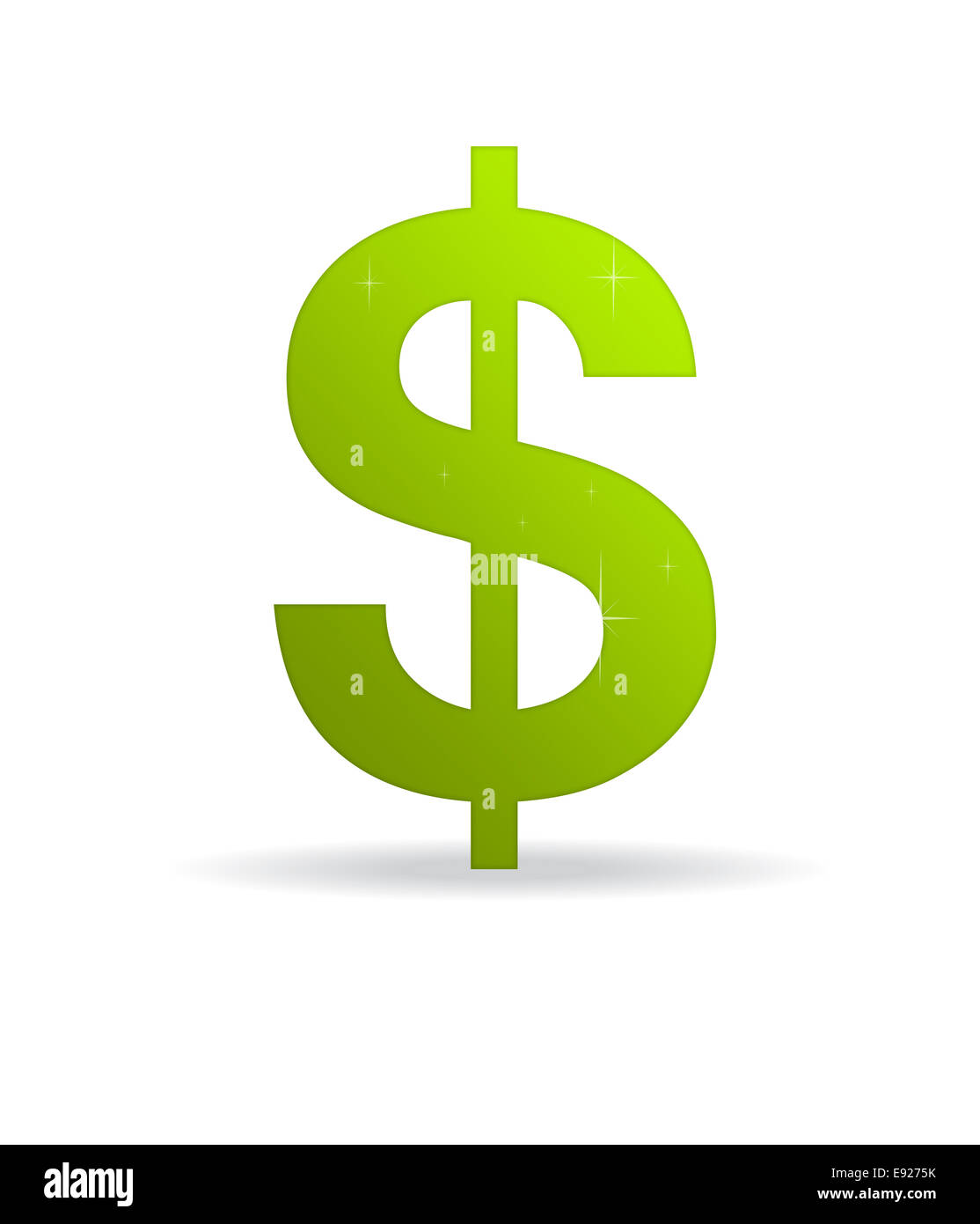 Green Dollar Sign Stock Photo - Alamy