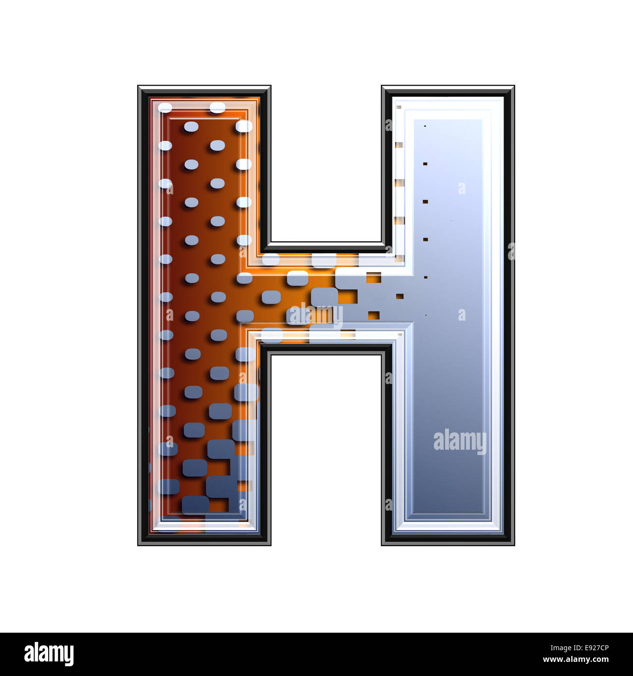 3d letter with abstract texture - h Stock Photo - Alamy
