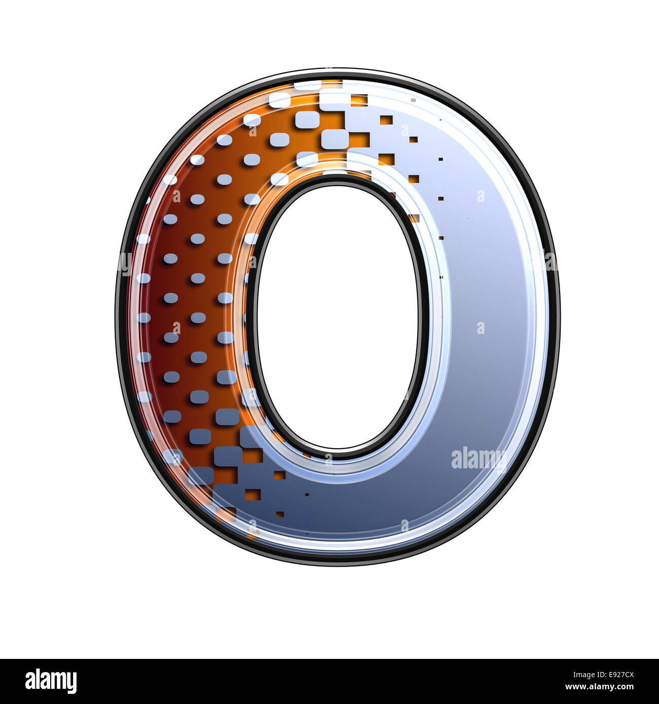 3d letter with abstract texture - o Stock Photo - Alamy