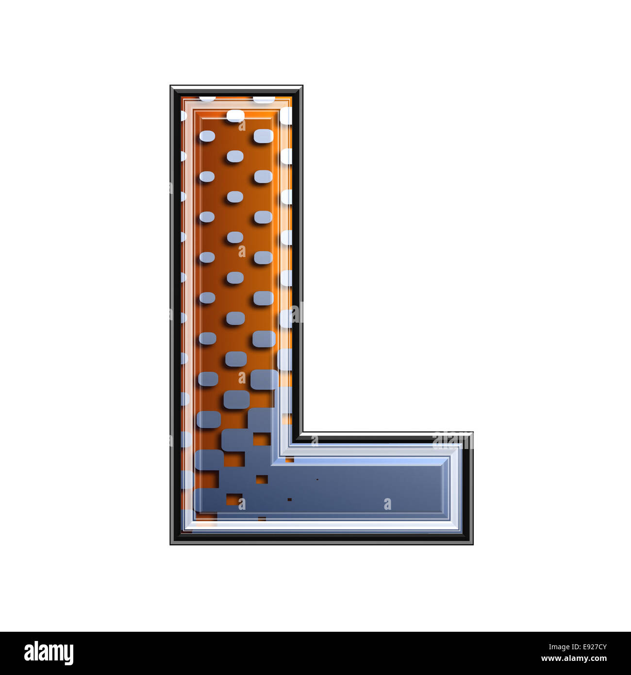 3d letter with abstract texture - l Stock Photo - Alamy