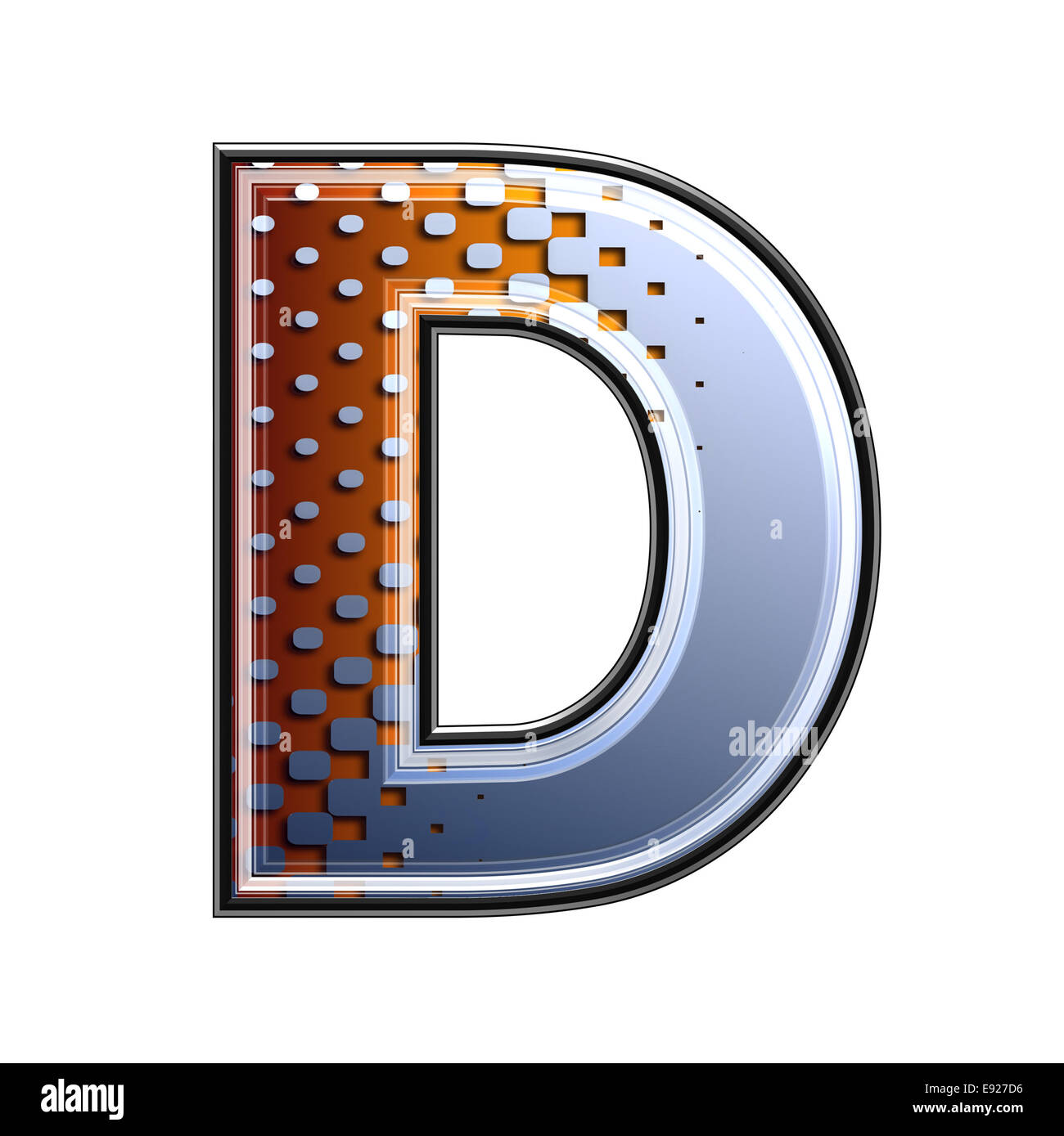 3d letter with abstract texture - d Stock Photo - Alamy