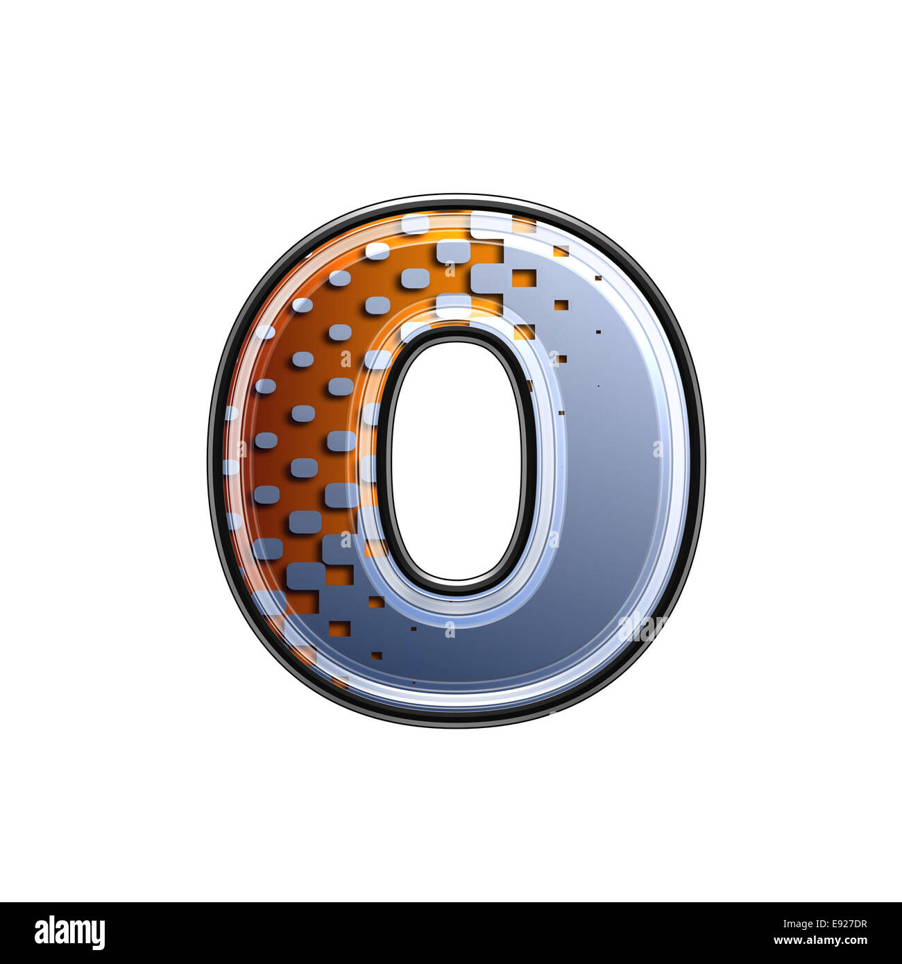 3d letter with abstract texture - o Stock Photo - Alamy