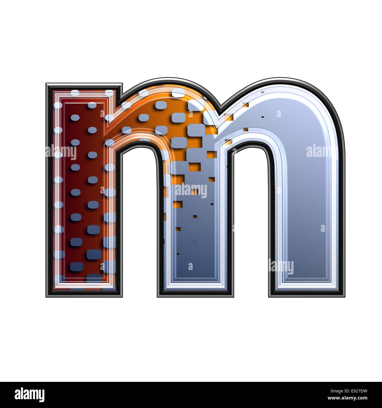 3d letter with abstract texture - m Stock Photo - Alamy