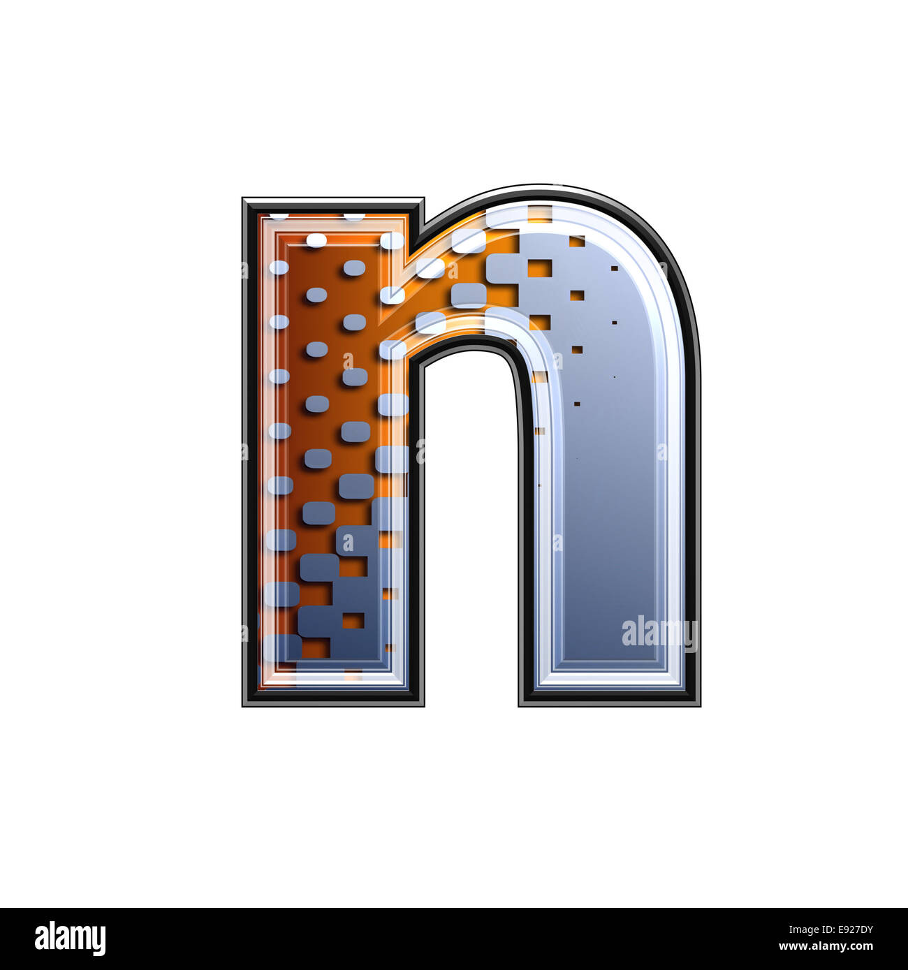 3d letter with abstract texture - n Stock Photo - Alamy