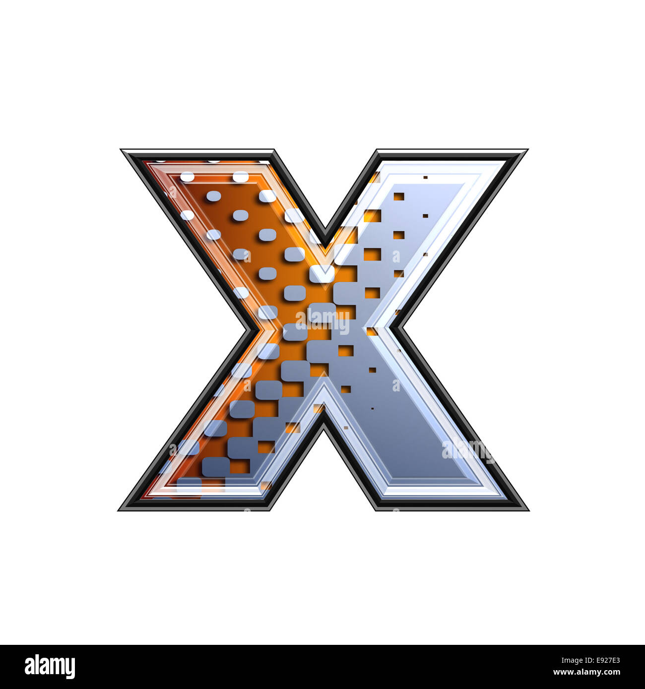 3d letter with abstract texture - x Stock Photo - Alamy