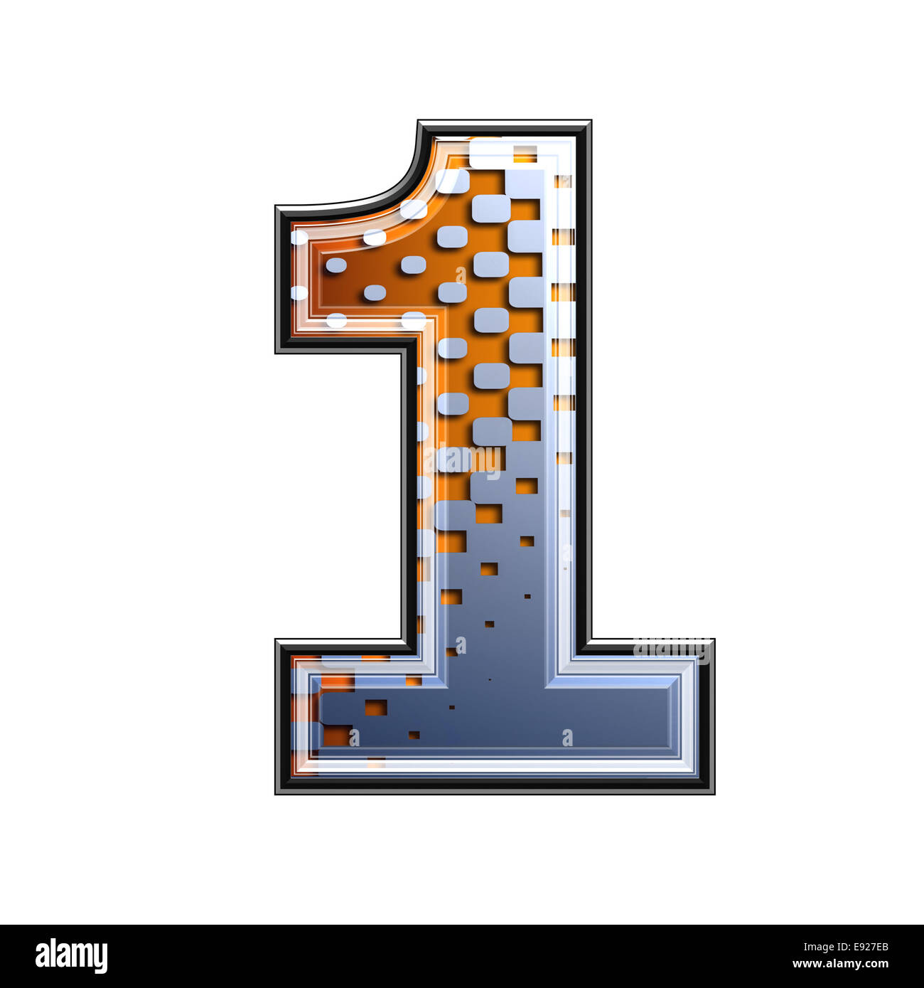 Digit 1 Cut Out Stock Images & Pictures - Alamy