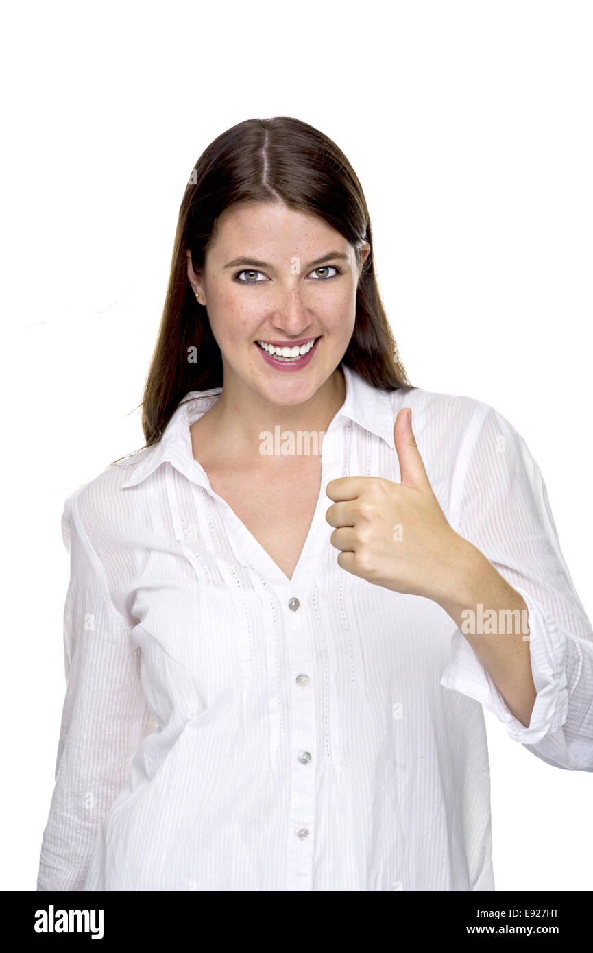 Young woman is a winner Stock Photo - Alamy