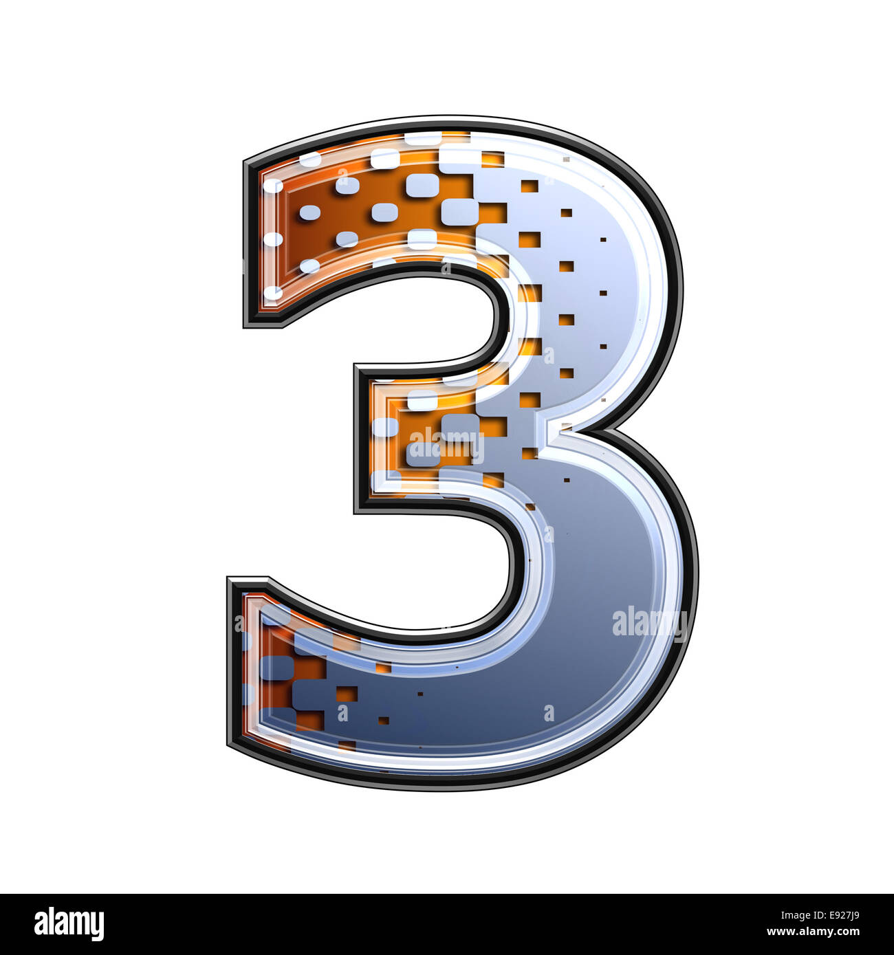 Digit 3 hi-res stock photography and images - Alamy