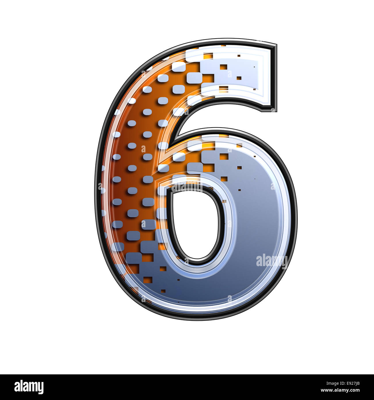 Digit 6 Cut Out Stock Images & Pictures - Alamy