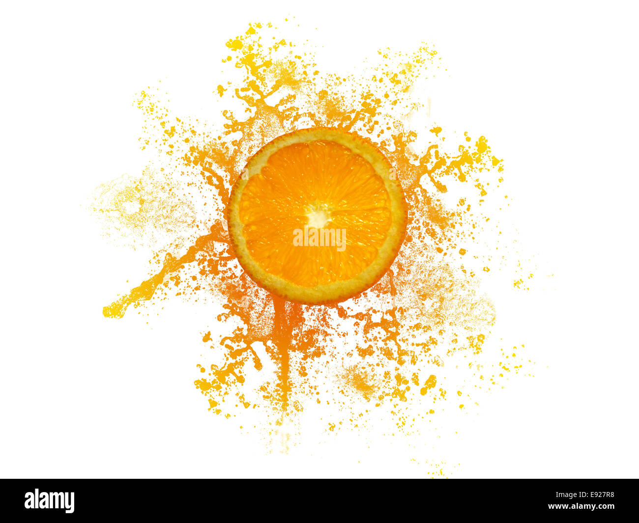 Falling orange orange slices isolated hi-res stock photography and ...