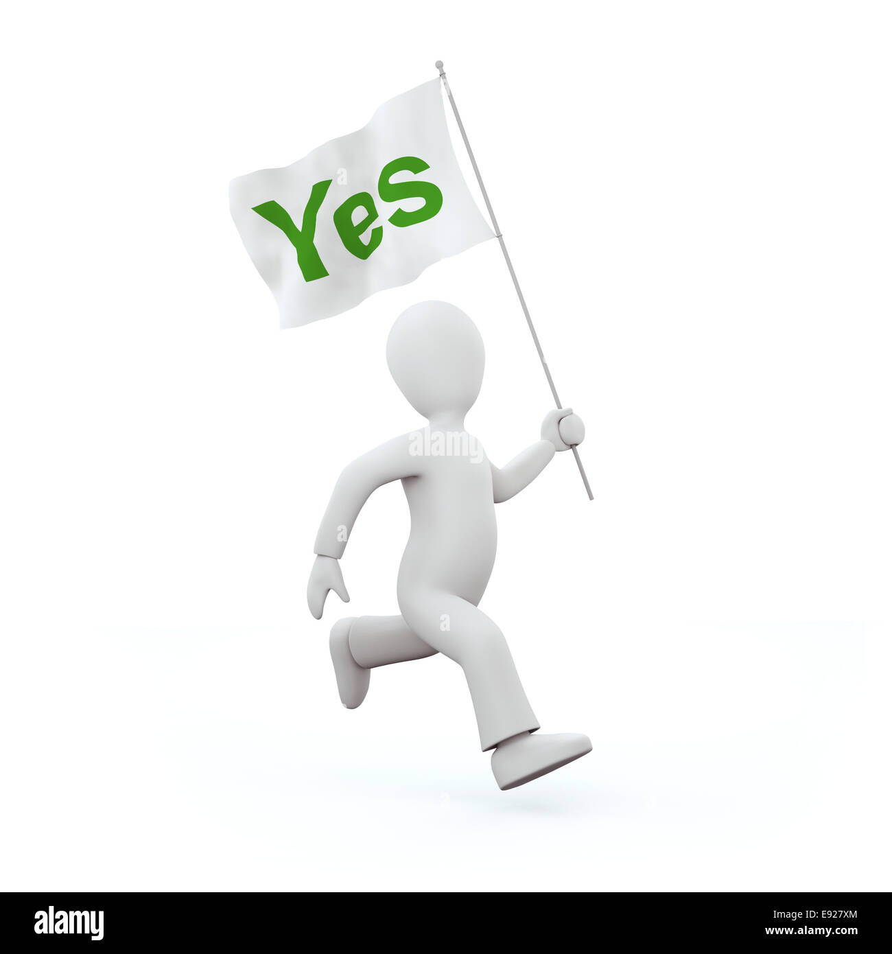 3d running man with flag Stock Photo - Alamy