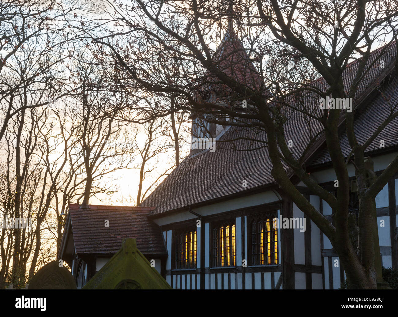 Church at sunset hi-res stock photography and images - Alamy
